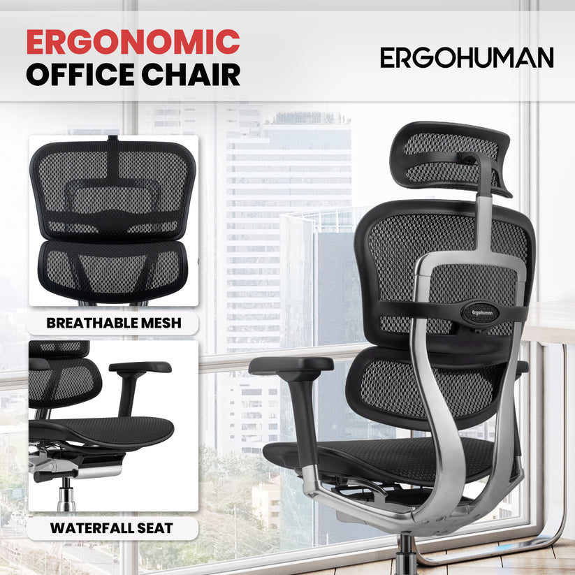 ME7ERG-GEN2 Ergohuman High Back Mesh Chair By Eurotech – ergohuman us